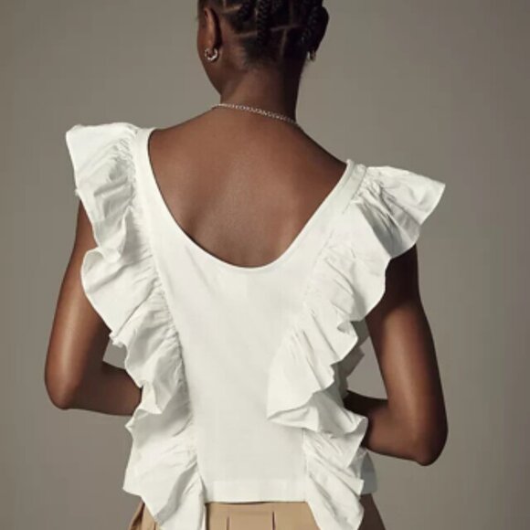 Maeve | Tops | Maeve Sleeveless Ruffleborder Top | Poshmark
